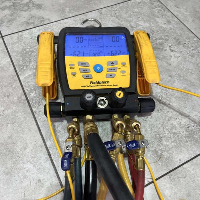 FIELDPIECE SM480V WIRELESS 4-Port Digital Sman Refrigerant Manifold ...
