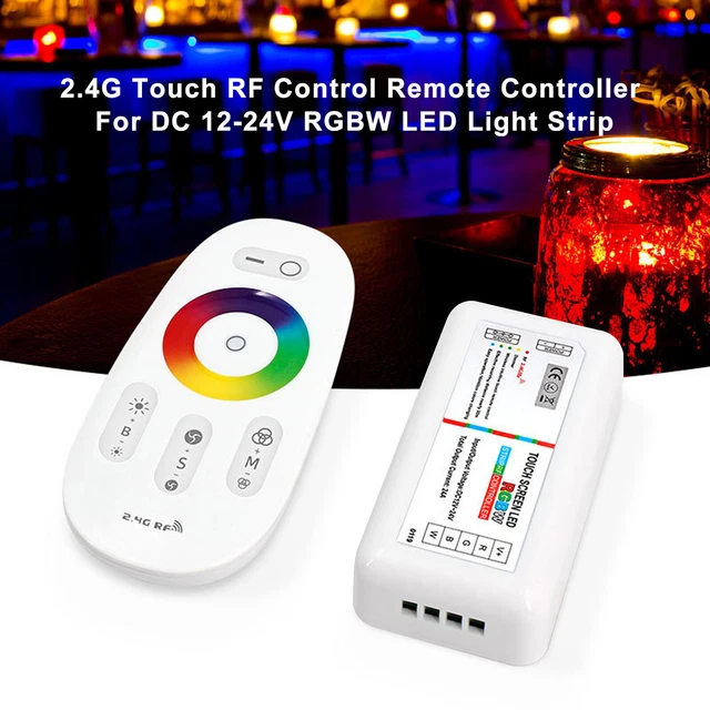 2.4G TOUCH RF Control Remote Controller For DC 12-24V RGBW LED Light ...