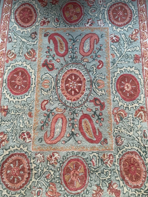 LUXURY SWEDISH SOHO Handwoven Rug in large home size: 152 x 213cm (Oka ...