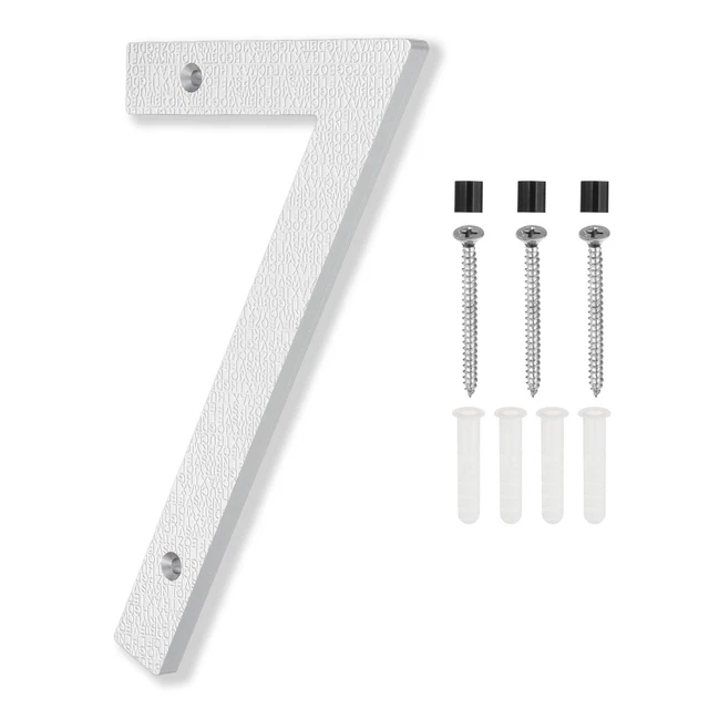 8 INCH HOUSE Numbers, House Address Numbers Sign Large Floating, Silver ...