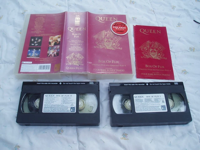 QUEEN BOX OF Flix Double VHS Video Tape.WITH COLOUR BOOKLET. £5.99 ...