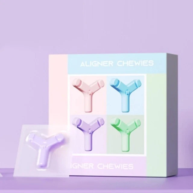 4PCS/BOX PREVENT FACE Distortion Dental Aligner Chewies Easy To Clean ...