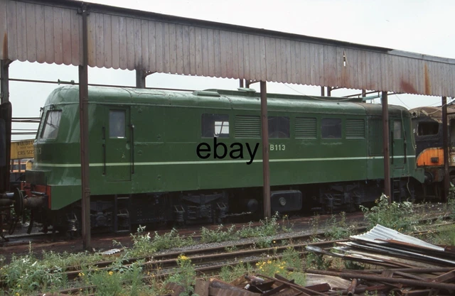 35MM SLIDE- CIE Class 113 Irish Diesel Loco B113 @ Dublin Inchicore ...