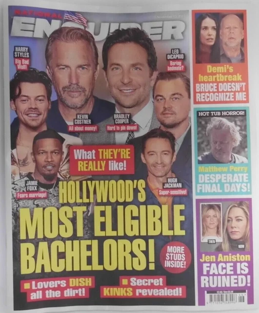 NATIONAL ENQUIRER MAGAZINE 13th Nov 2023 Matthew Perry + Hollywoods ...
