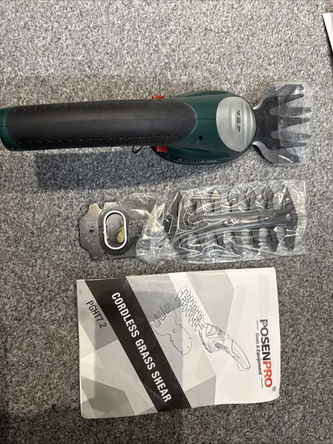 POSENPRO CORDLESS GRASS Shear & Hedge Trimmer 7.2V, 2 in 1 Handheld ...