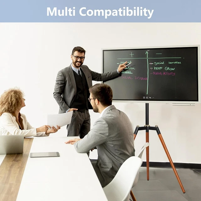 EASEL TV STAND for 32-65 inch Screens - Height Adjustable Tripod TV ...