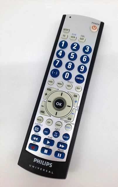 GENUINE PHILIPS CL035A TV/VCR/DVD Universal Remote Control Tested Works ...