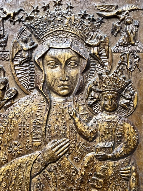 POLISH IKON (ICON) - Circa early 20th century - A light wood ...