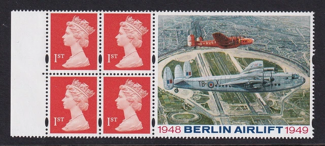 GB 1999 BOOKLET Pane SG 1667m 1st x 4 plus Berlin Airlift Anniversary ...