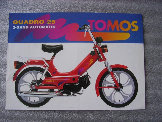 TOMOS QUADRO 25 2-Gang Automatik Prospektblatt / Sales sheet, D EUR 7 ...