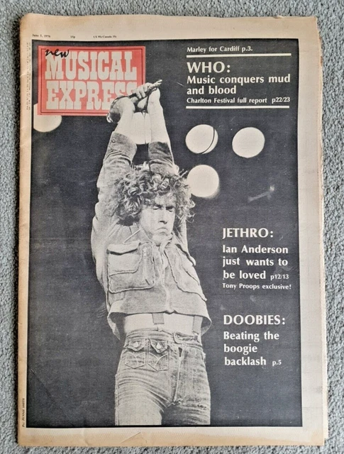 VINTAGE NME MAGAZINE 5 June 1976 The Who Front Cover Rare £4.95 ...