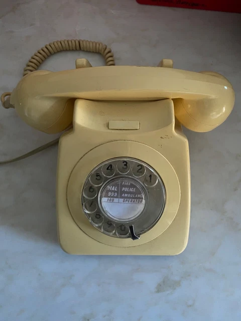 RETRO ROTARY DAIL phone. Used but not sure if works. Mustard yellow £17 ...