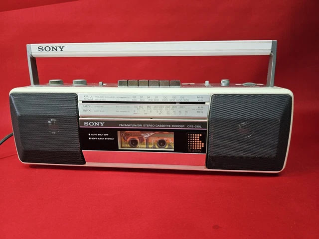 VINTAGE SONY CFS-210L Stereo Cassette Blanco 1980 EUR 90,00 - PicClick ES