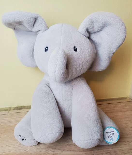 BABY GUND, FLAPPY the Elephant, Singing, Ear Moving, Cuddly Toy £10.99 ...