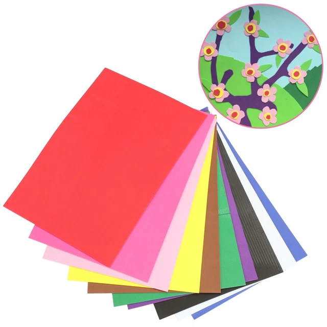 10PCS A4 SIZE Mixed Color Thick Sponge Paper Handicraft DIY Use Source ...