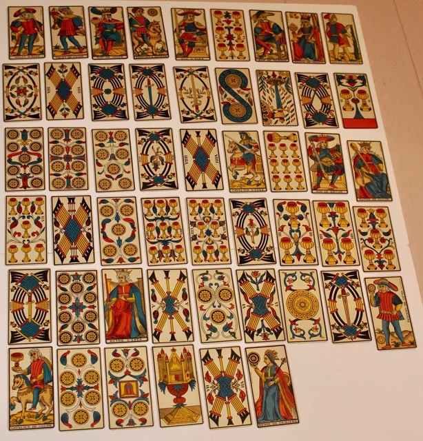 ANCIEN JEU DE CARTE TAROT DE MARSEILLE 1930 BP GRIMAUD playing cards 30 ...
