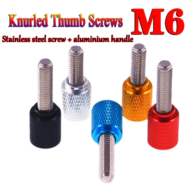 Aluminum Stainless Steel Knurled Thumb Screw M6 Small Thumbscrew Bolt