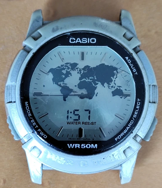 VINTAGE CASIO 1349 ABX-20 Twincept Analog Digital Mens Watch Wristwatch ...