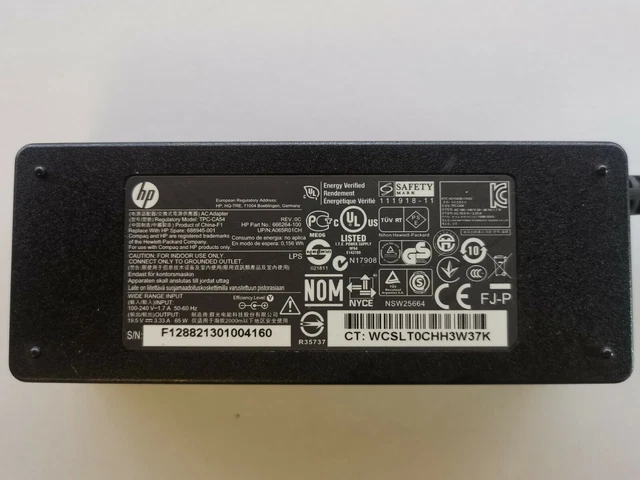 ADAPTATEUR BLOC D'ALIMENTATION HP TPC-CA54 19,5V 3,33A 65 W AFFRANCHISSEMENT RAPIDE SÉCURISÉ EUR ...