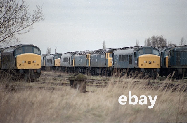 ORIGINAL 35MM COLOUR Railway Neg of Withdrawn Class 45's at March Depot ...
