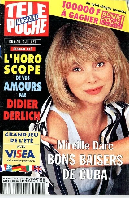 TÉLÉ POCHE N°1586 01/0796 Mireille Darc John Malkovitch Yves Rénier EUR ...