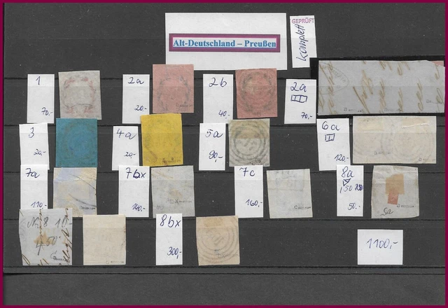 Stamps Old Prussia Mi 1 8bx Gest Completely Tested High Value £