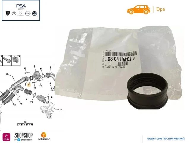 JOINT DE RACCORD D’AIR, DOSEUR AIR, BOITIER PAPILLON 1.6 BlueHDi ...