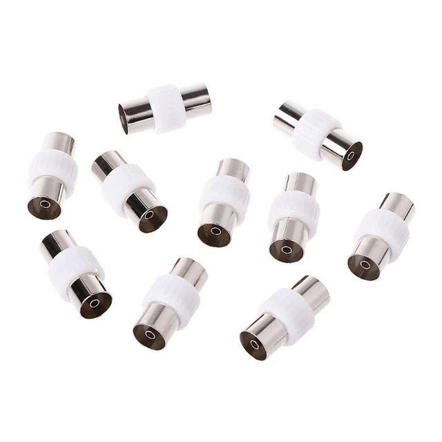 10 PCS RF FM Coaxial Cable Female To Female Adapter Connector $8.71 ...