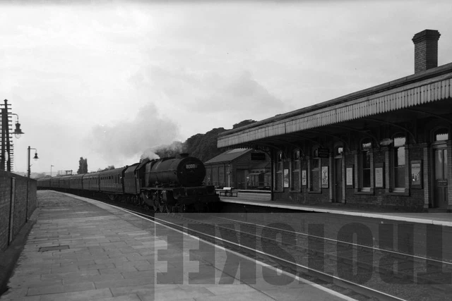 LARGER NEGATIVE BR British Railways Steam Loco 40696 Class PRIN ...