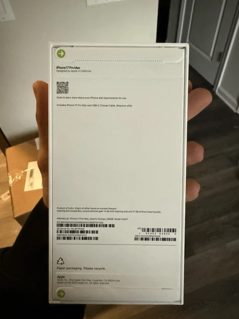 APPLE IPHONE 17 Pro Max 256GB, Cosmic Orange, Unlocked $1,848.29 ...