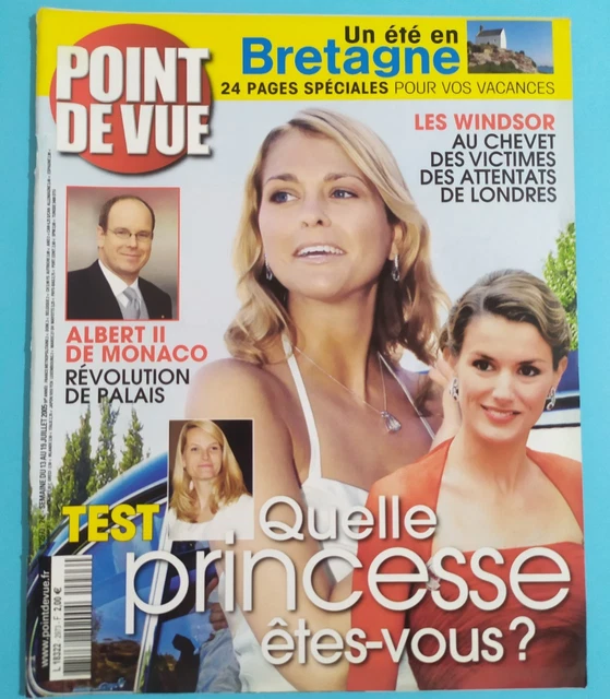 POINT DE VUE N° 2973 du13/07/2005 Albert II de Monaco-Les Windsor-Haute ...