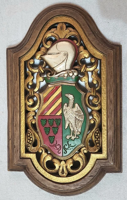 VINTAGE 1968 SYROCO Coat of Arms Lion Castle Wall Hanging Medieval ...