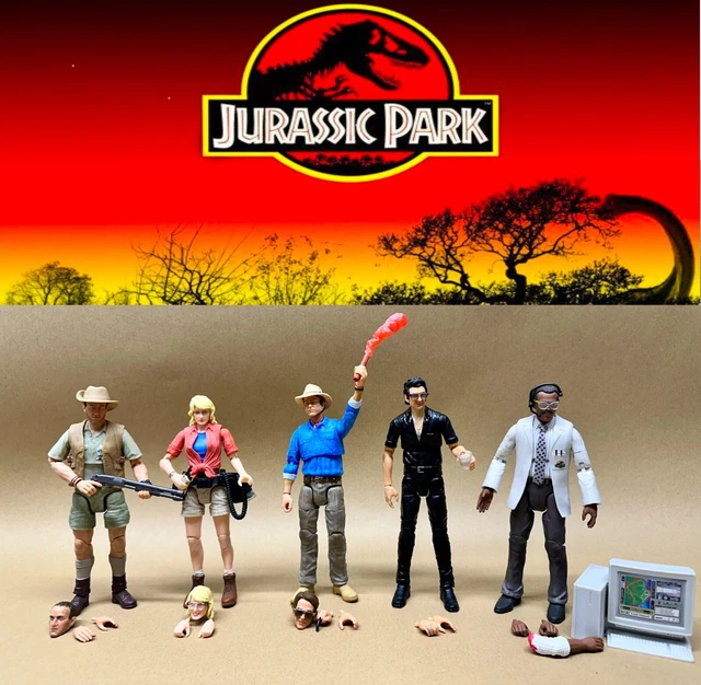 JURASSIC PARK AMBER Collection Figures Mattel 2021 Alan Grant Ian ...
