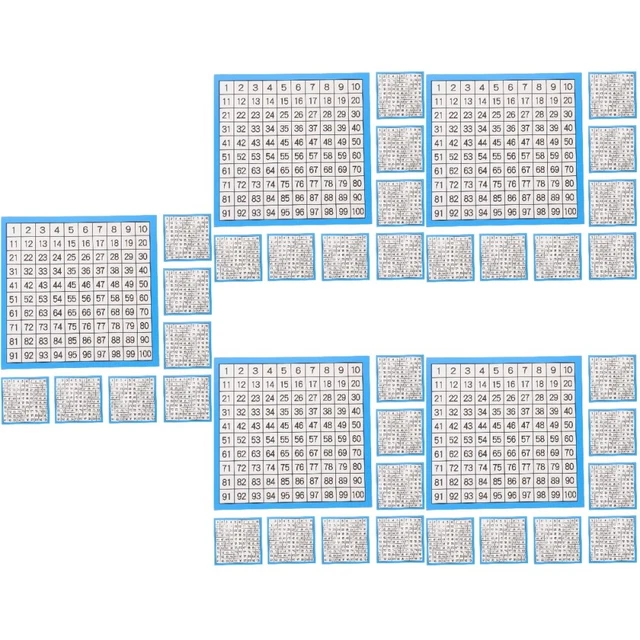 5 COUNT HUNDREDS Chart for Classroom Math Learning Times Tables Desk ...