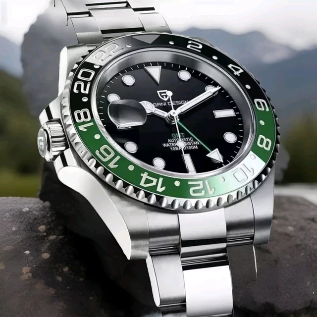 PAGANI DESIGN PD-1662 GMT NH34 40mm V4 Green/Black Sprite LHD Watch £49 ...
