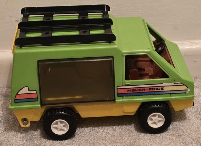 VINTAGE FISHER PRICE Adventure People Dare Devil Sports Van Toy 1977 £9 ...