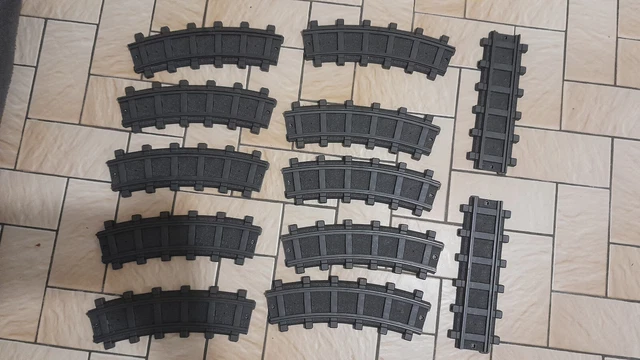 PLAYMOBIL LOT DE Rails Pour Train Rc 10 Rails Courbes 2 Rails Droits ...