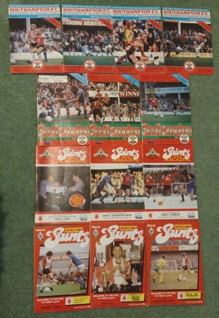 VINTAGE SOUTHAMPTON FC Match Day Football Programmes (1980s) £1.00 ...