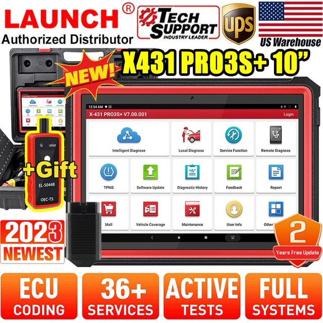 LAUNCH X431 PRO3S+ PRO 5 OBD2 Bidirectional Diagnostic Tool KEY Coding TPMS IMMO EUR 1.076,12 ...