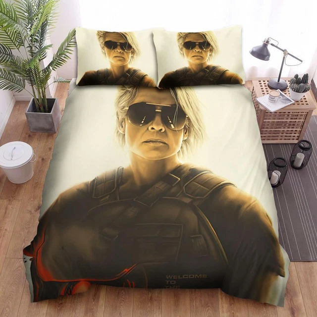 TERMINATOR DARK FATE Woman Actress Movie Poster Quilt Duvet Cover Set ...