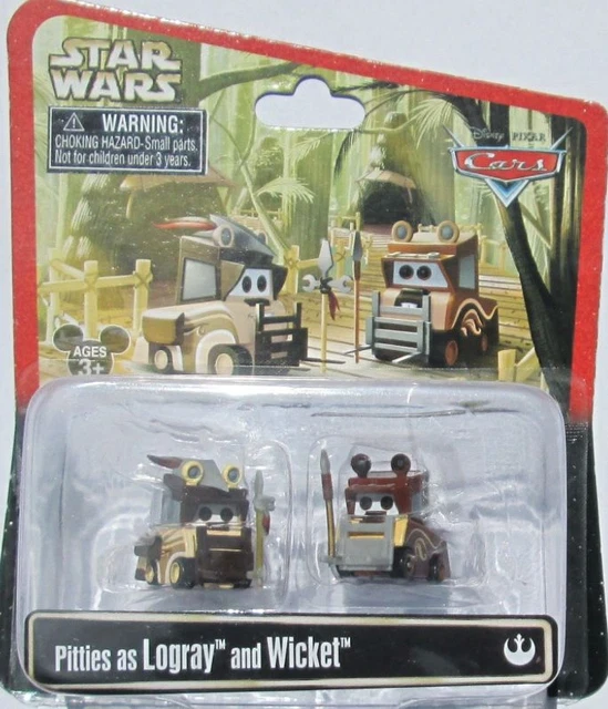DISNEY PIXAR CARS STAR WARS PITTIES as LOGRAY and WICKET diecast Ewoks ...