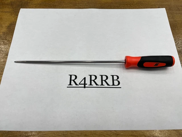 SNAP-ON TOOLS USA NEW ORANGE Instinct Soft Grip Long Mini Awl Pick ...