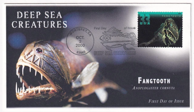 DEEP SEA CREATURES FANGTOOTH FISH Stamp FDC KSC First Day Cover C4970 ...