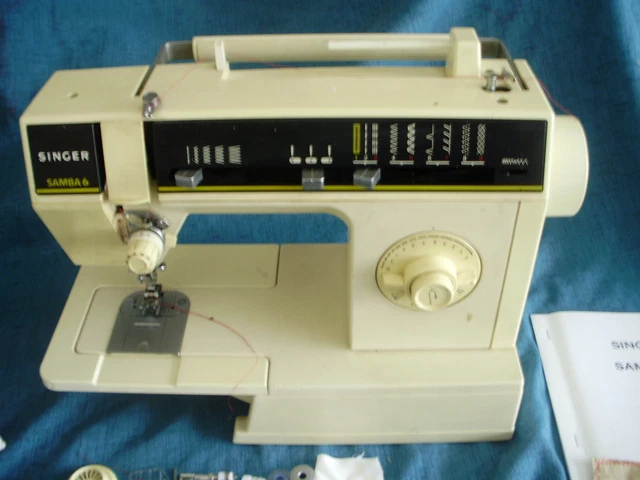 SINGER SAMBA 6 sewing machine with control foot & manual £35.00 ...