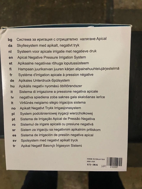 KERR ENDODONTICS ENDOVAC Apical Negative Pressure Irrigation System ...