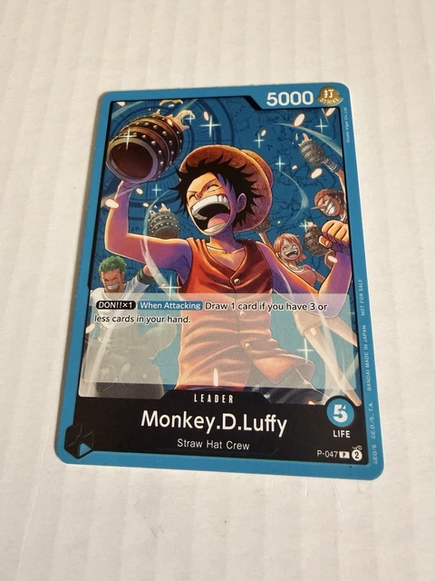 ONE PIECE TCG English Monkey.D.Luffy Promo Leader P-047 £100.00 ...