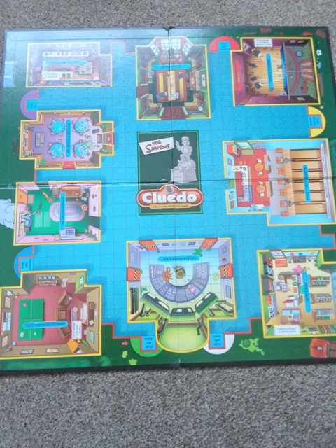 THE SIMPSONS CLUEDO Game Spare Playing Board *Just the Board* £1.16 ...