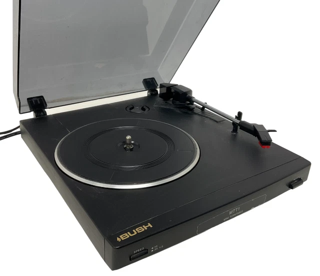 BUSH MTT1 MINI Turntable Vinyl Record Player Black - PAT Tested - C39 ...