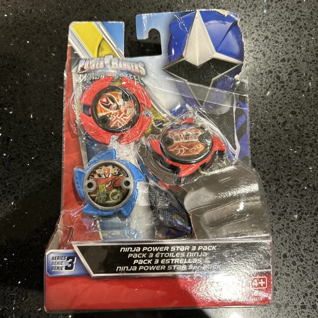POWER RANGERS NINJA Steel Power Star 3 Pack Red Blue £9.99 - PicClick UK