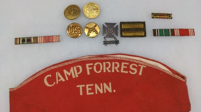 WWII/2 US ARMY Camp Forrest, TENN POW camp RARE pair of Camp Guard ...